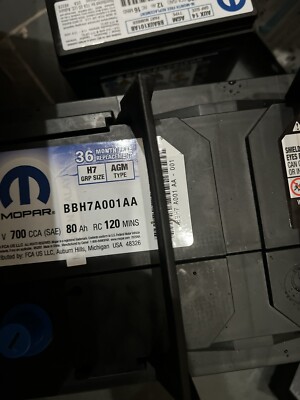 Battery Mopar BBH7F001AA H7 Dodge Jeep Chrysler Ram 2011 - 2024 Genuine ...