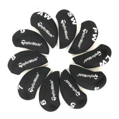 Black&White TaylorMade Neoprene Golf Iron Head Covers Headcover 10Pcs 4 ...