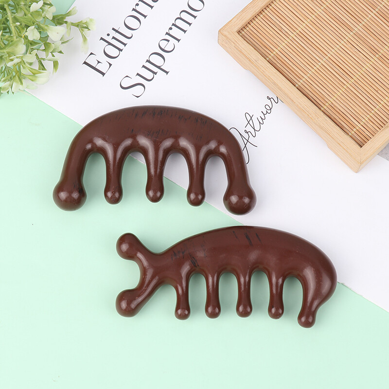 1Pc Resin Massage Comb Head Meridian Scalp Comb Face Scraping Wide ...
