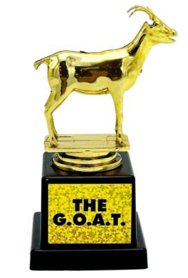 G.O.A.T. Trophy - Greatest of all Time - Funny Novelty Golden Award ...