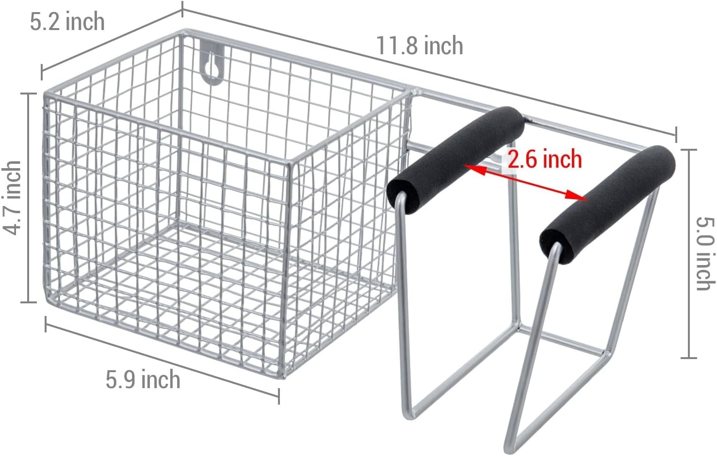 Wall Mounted Silver Metal Table Tennis Pickleball Paddle Rack and Ball ...