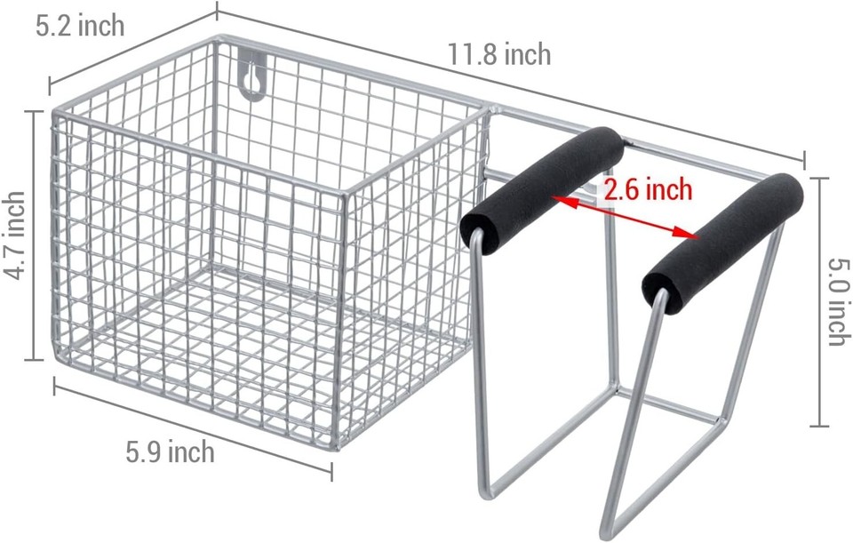 Wall Mounted Silver Metal Table Tennis Pickleball Paddle Rack and Ball ...
