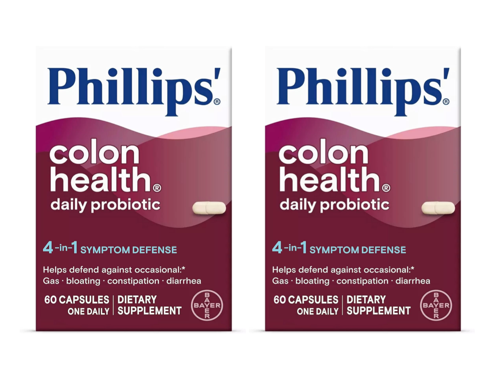 2 Pack Phillips Colon Health Daily Probiotic 4-in-1 2x 60 = 120 ...