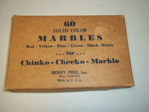 Vintage Berry Pink Marbles Chinko Checko Marblo Set in Original Box | eBay