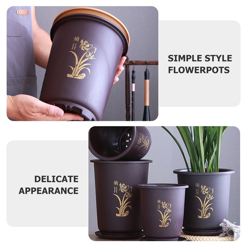 3 Sets Orchid Pot Nursery Pots for Plants Indoor Cylinder | eBay UK