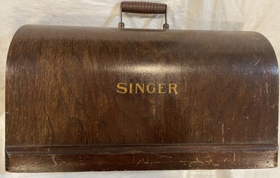 Singer Vintage Bent Wood Wooden Sewing Machine Carrying Case -Top only ...