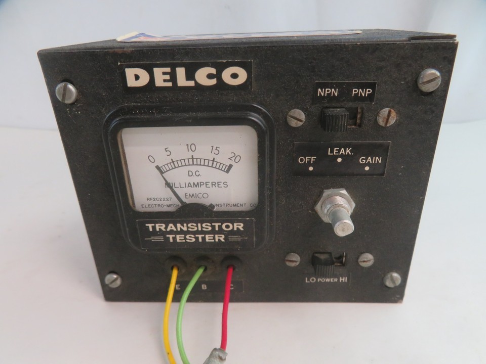 Vintage GM Delco Transistor Tester RF2C2227 PARTS ONLY UNTESTED | eBay