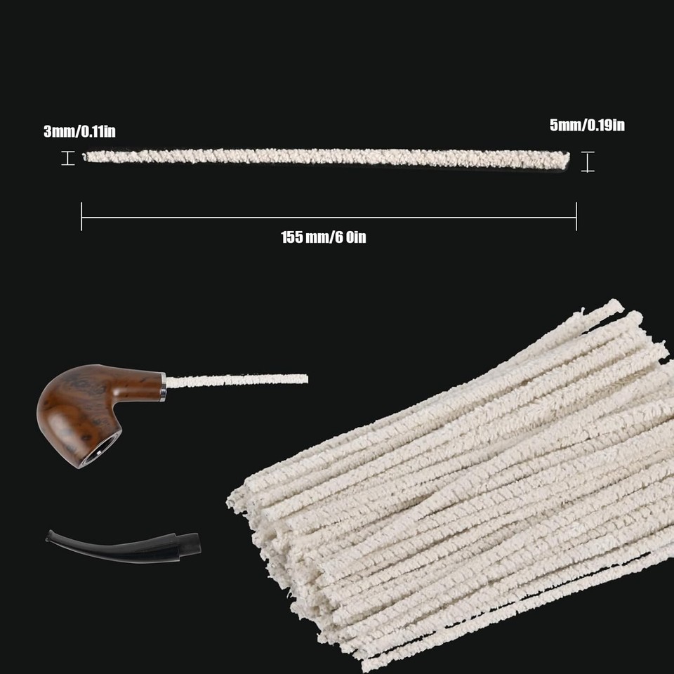 100 Pack Cone Pipe Cleaner 6" Pipe Cleaner Bulk, Cotton and Wire Pipe ...