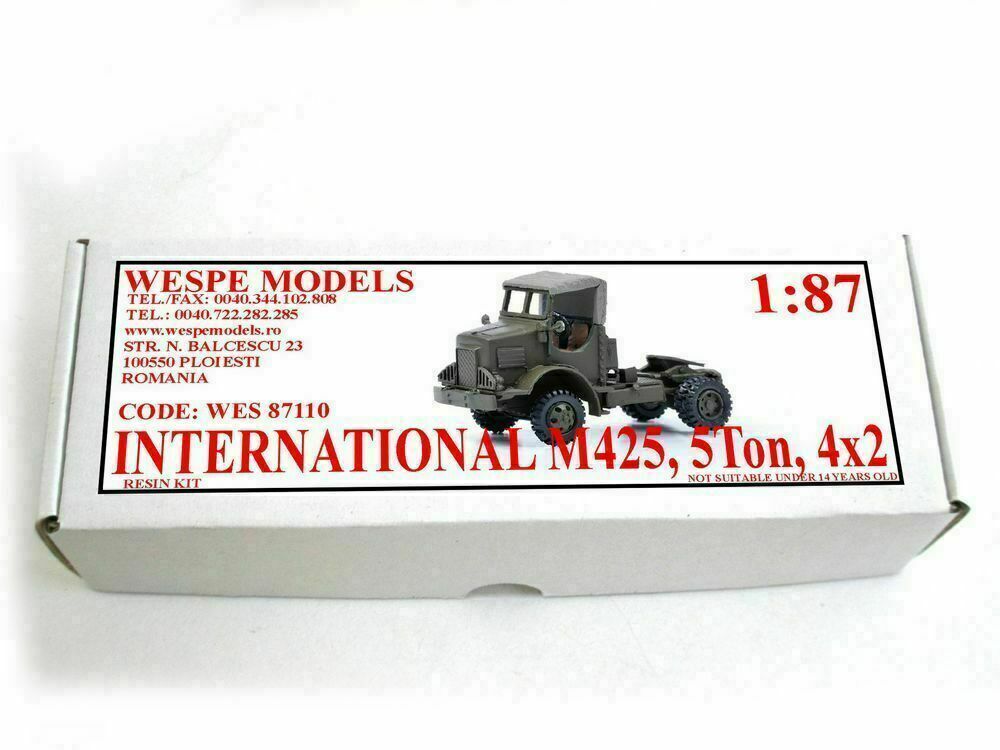 1:87 INTERNATIONAL (TRACTOR) M425,5ton,4x2 Wespe Models- resin kit ...