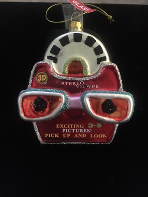 Viewmaster Unique And Fun Blown Glass Christmas Ornament | eBay