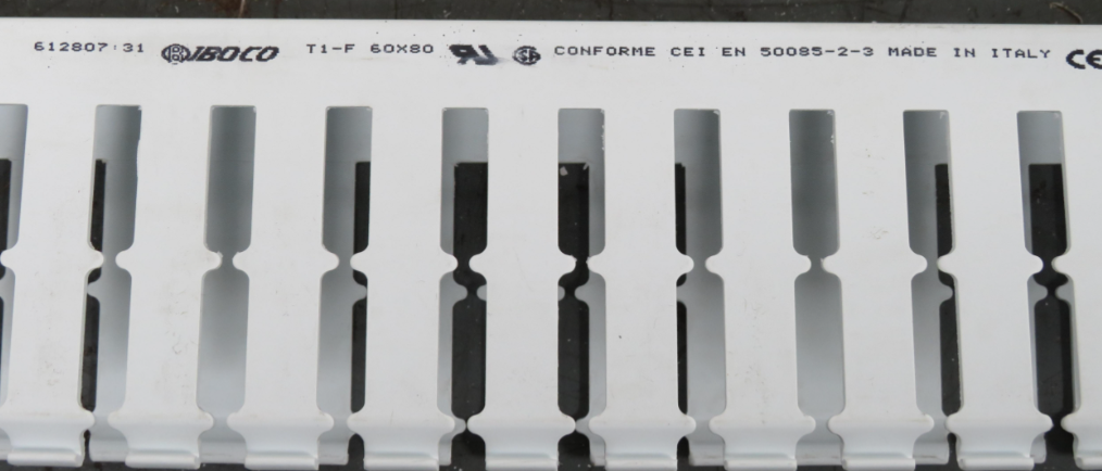 Iboco T1-F 60X80 (mm x mm) Grey Open Slot Wire Duct, PER FOOT (12") EA ...