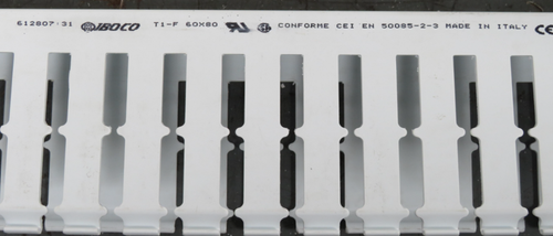 Iboco T1-F 60X80 (mm x mm) Grey Open Slot Wire Duct, PER FOOT (12") EA ...
