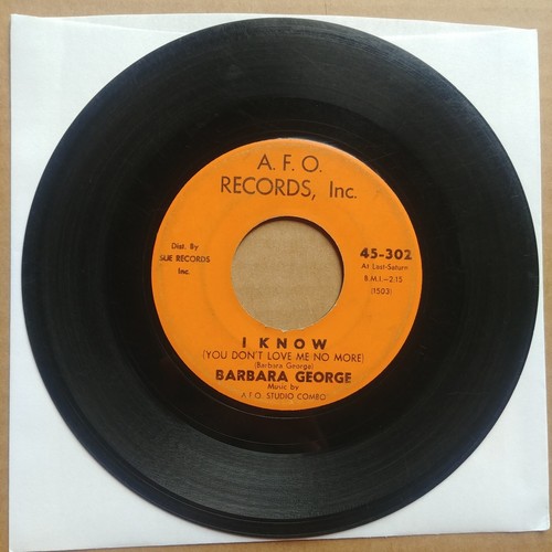 BARBARA GEORGE I Know/Love 45 7" FUNK SOUL Record Vinyl A.F.O. Records ...