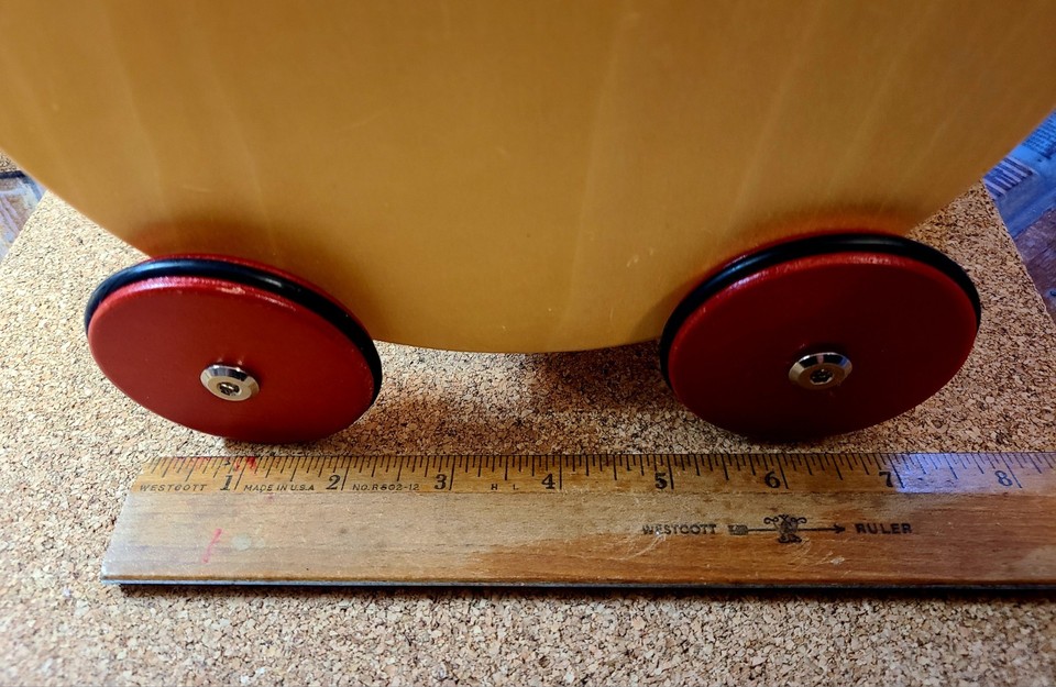 Moover Toys Denmark Solid Wood Baby Doll Stroller Toy Red Wheels 7.75x8 ...