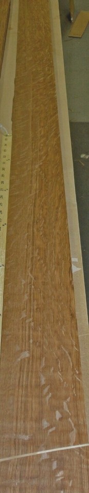 Oak Brown English Tiger Flake wood veneer 5" x 83" raw 1/42" thickness ...