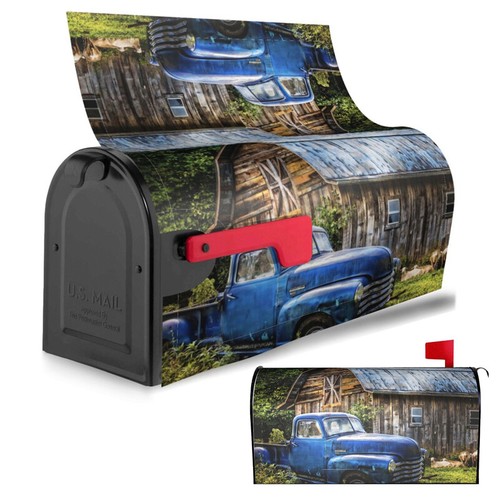 Retro Car Mailbox Cover Magnetic Wraps Post Letter Box Outdoor Decor 21 ...
