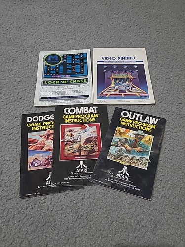 Lot Of 5 Atari Game Manuals Instruction Booklets | eBay