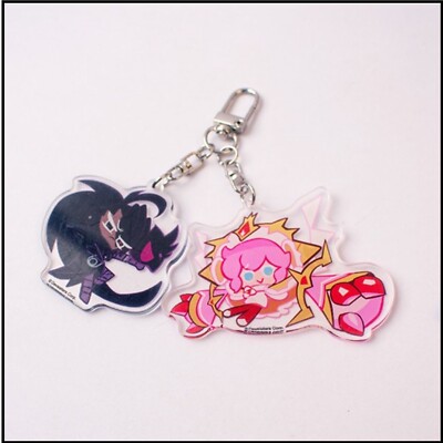 Cookie Run Kingdom Keychain Keyring Black Raisin & Strawberry Crepe | eBay