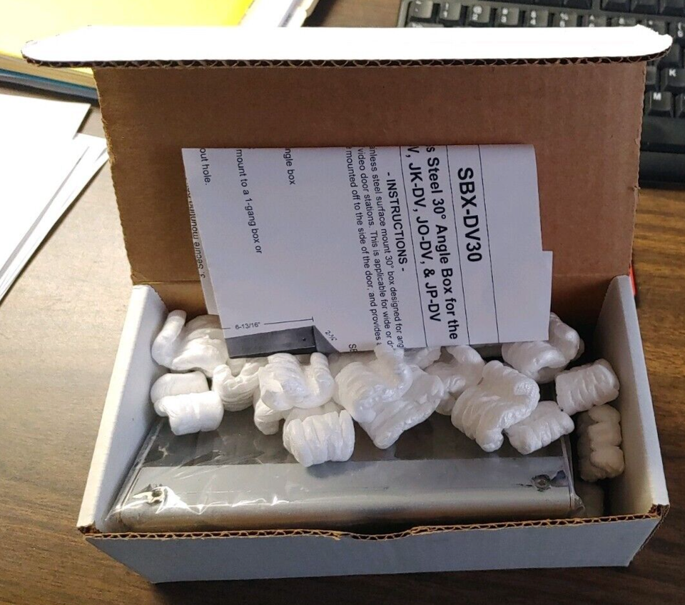 Aiphone Corporation SBX-DV30 30 Degree Angle Box for JK-DV, JF-DV, or ...