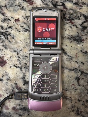 Motorola RAZR V3m - Pink ( Verizon ) Very Rare Flip Phone! Works! Ships ...