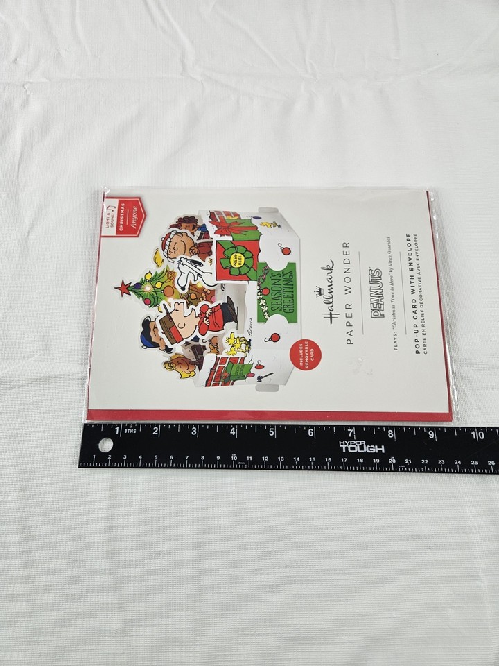Hallmark Christmas Peanuts Christmas Pop Up Card Sealed Sound Snoopy ...