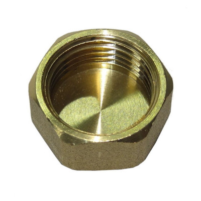 1/2" BSP Brass Blanking Cap / Blank Nut - Brass Fitting With Female ...