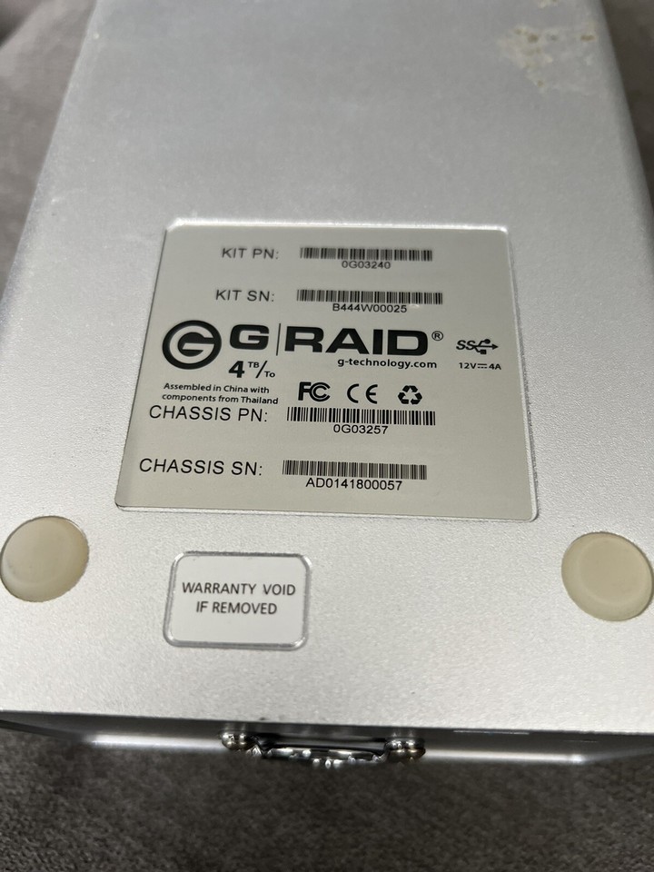 G-RAID 4TB (2 x 2TB 7200RPM) External Raid Drive (USB/eSATA/FW800) | eBay