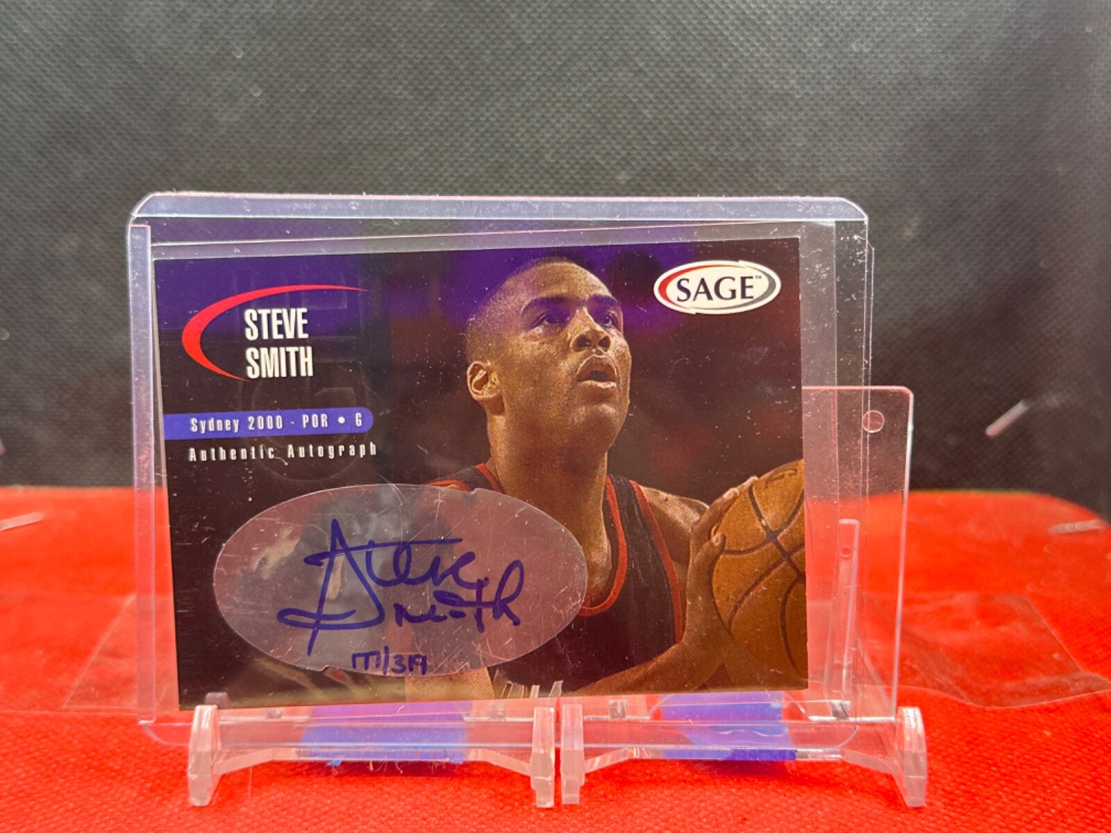 2000 Sage Rookie Autograph Red #A45 Steve Smith NBA 177/319 | eBay