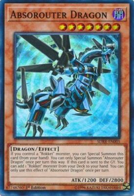 Yugioh! Absorouter Dragon - SDRR-EN005 - Super Rare - 1st Edition Near ...