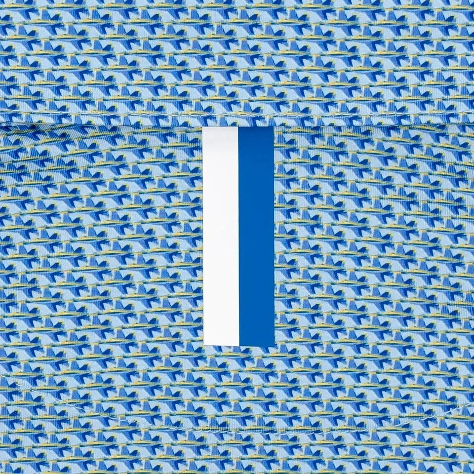 Rhoback The Flyover Men’s Performance Polo – Icy Blue, UPF 50+, 4-Way ...