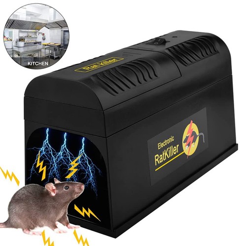 Electronic Rat Trap Instantly Killer High Voltage Mouse Repeller Rodent ...