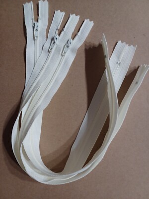 14" YKK Nylon zippers 3 piece cream color **CLOSE OUT PRICING FREE US ...