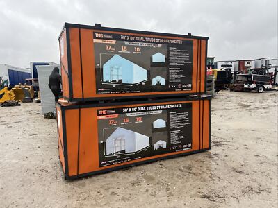 30x80 Double Truss Hoop Building Storage Shelter 17 Oz Canvass Fabric ...