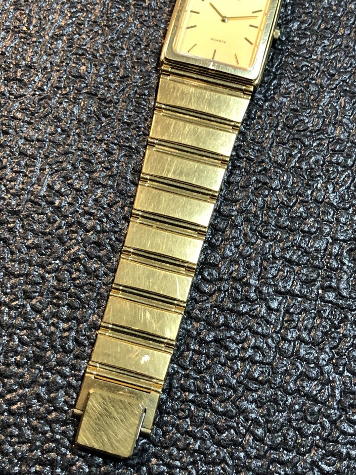 Vintage Lassale Seiko 24mm Rectangle Tank Gold Tone Watch W/Box New ...