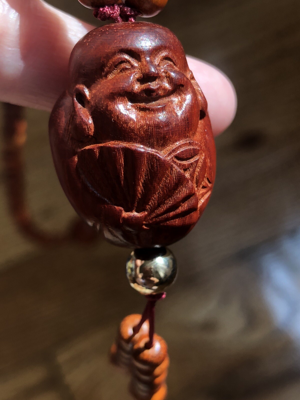 108 6mm Sibucao natural wood beads mala with Sandalwood Buddha Guru | eBay