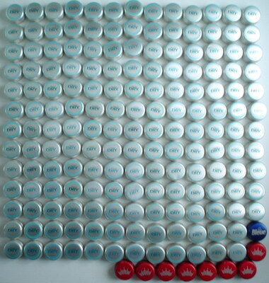 ONE LOT OF 176 BEER BOTTLE CAPS **** MOLSON+BUD+LABATT **** 176 CAPS DE ...