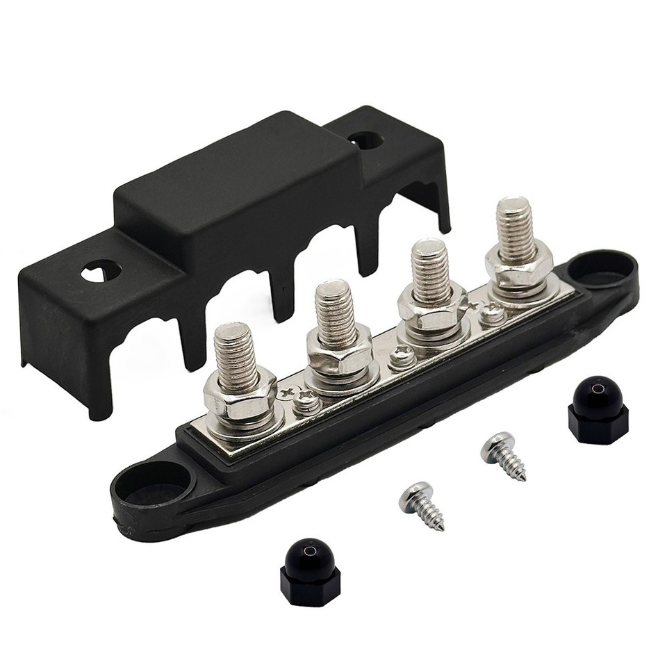 Studs Terminal Block Power Distribution Block Battery Bus Bar 250A 12V ...