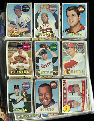 1969 Topps Baseball Starter Set of 556 Different w/ Commons & Minor ...