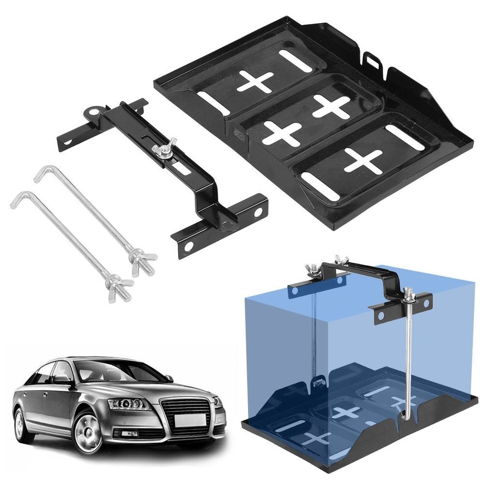 Universal Metal Car Battery Tray Holder Mount Adjustable Hold Down ...