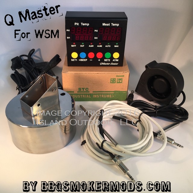 ATC Q Master Temperature Weber Smokey Mountain BBQ Draft Pit Controller ...