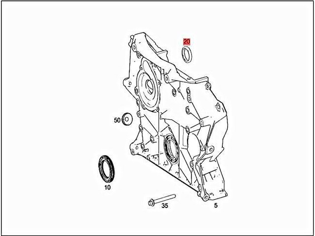 Mercedes-Benz 0179975045 Engine Timing Cover Gasket for sale online | eBay