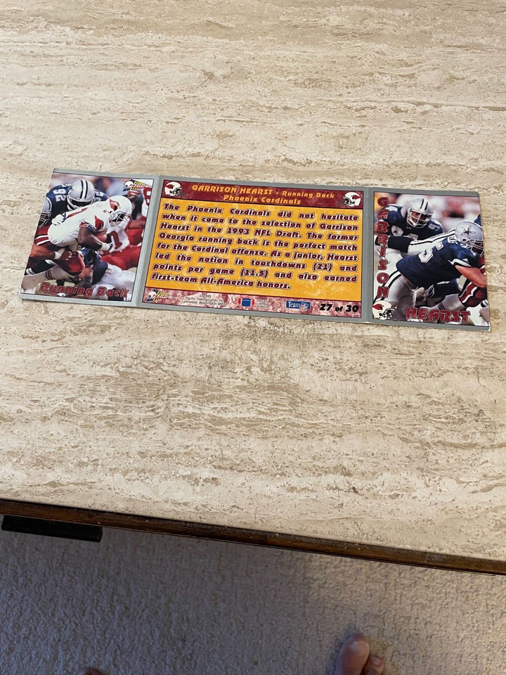 1993 Pacific NFL Triple Folder #27 Garrison Hearst - Phoenix Cardinals ...