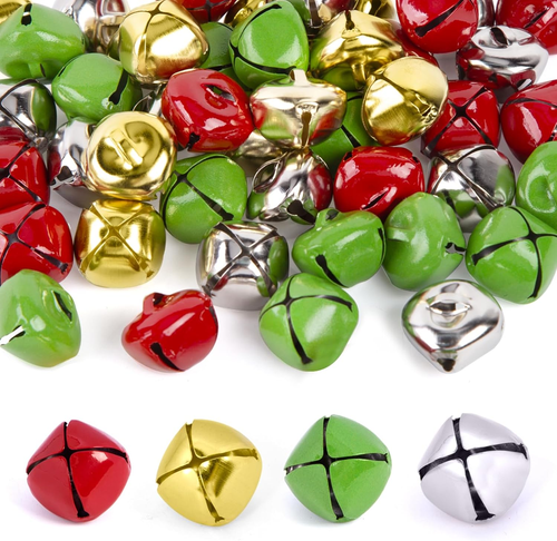 Christmas Bells, 1 Inch Jingle Bells Craft Bells Bulk DIY Bells Silver ...