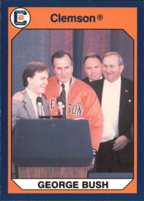 GEORGE H.W. BUSH ~ 1990-91 Clemson Collegiate Collection Trading Card ...
