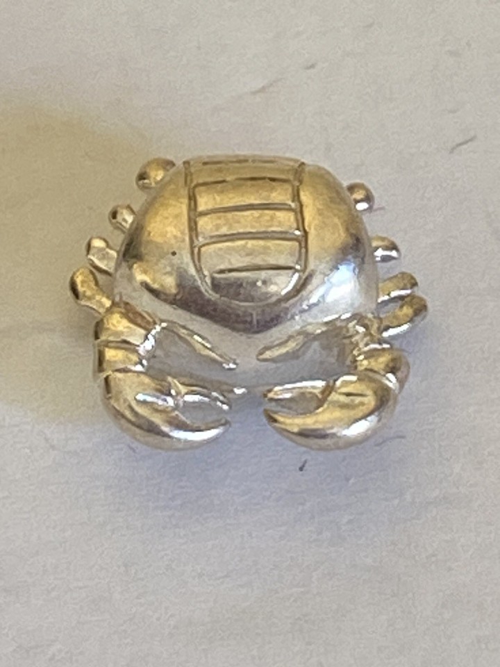 Vintage Sterling Silver Crab Pendant 1.2cm Wide | eBay UK