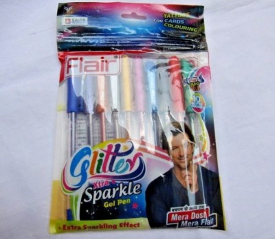 2 x Flair Glitter Gel Pen 10 Sparkling Color Pens. Tattoos, Cards ...