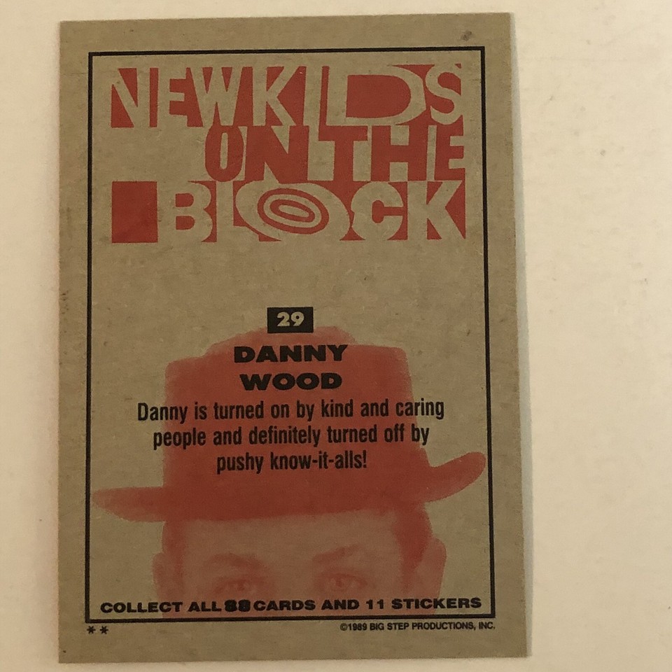 Danny Wood Trading Card New Kids On The Block 1989 #29 | eBay