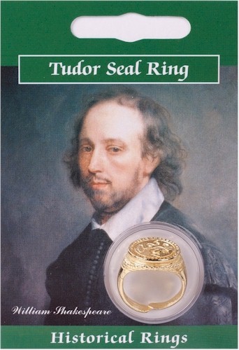 Tudor Shakespeare Seal Ring - Gold Plated | eBay