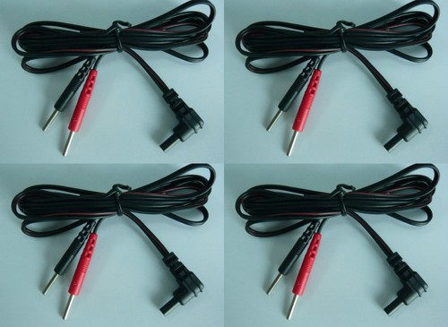 4 TENS Unit Lead Wires FOR INTENSITY 10 TENS 2500 3000 7000 EMS 7500 ...