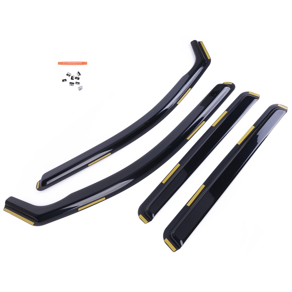 4-Pack Wind Rain Guards for 2022-2025 Ford Maverick Black Vent Window ...